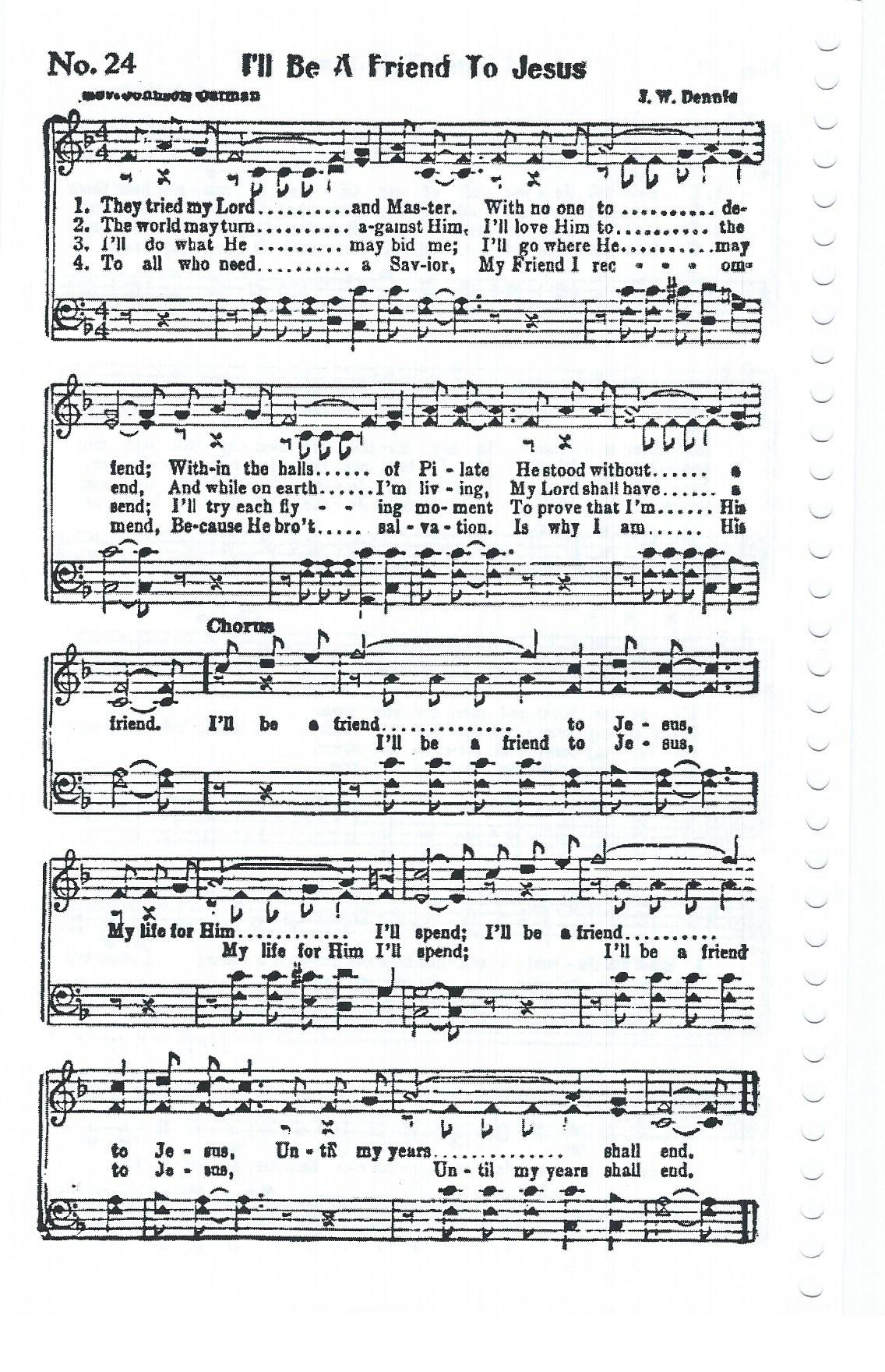Song Sheet | Fellowship Hall